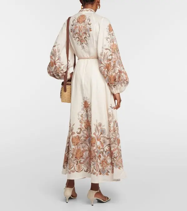 Zimmermann Devi Paisley Linen Maxi Dress