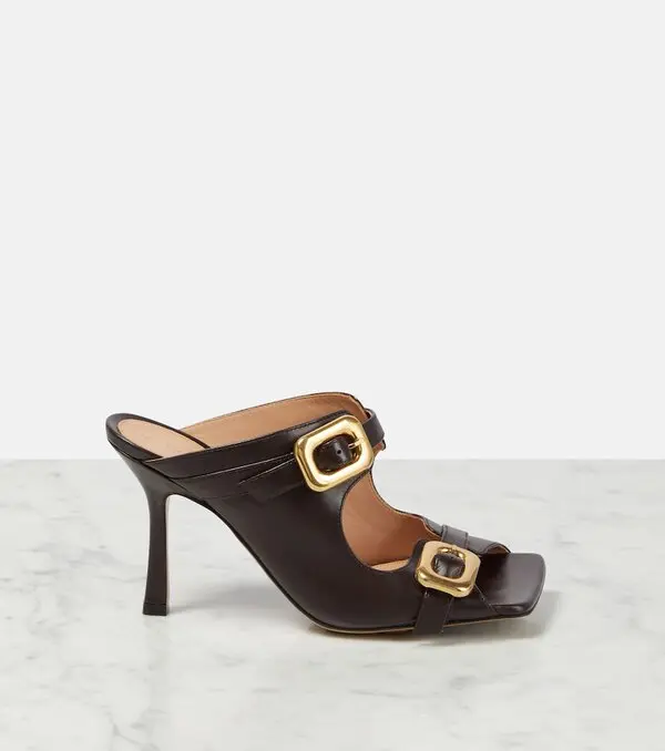 Bottega Veneta Leather Mules - Brown