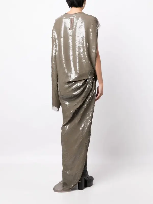 Rick Owens Sequin-embellished Asymmetric Dress