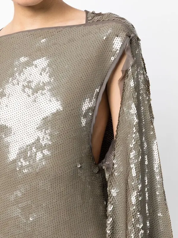 Rick Owens Sequin-embellished Asymmetric Dress