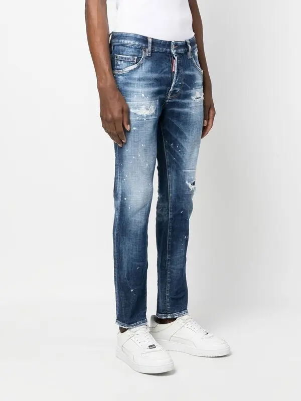 Dsquared2 Distressed Skinny Jeans - Blue
