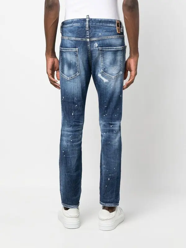 Dsquared2 Distressed Skinny Jeans - Blue