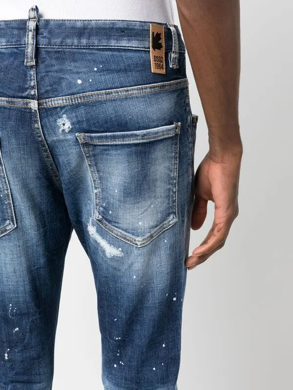 Dsquared2 Distressed Skinny Jeans - Blue