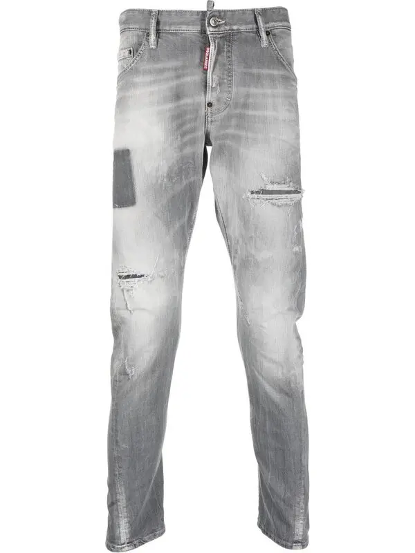 Dsquared2 Distressed-effect Slim-fit Jeans - Grey