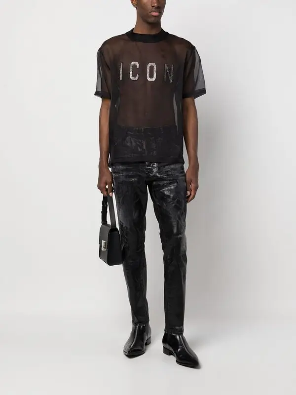 Dsquared2 Coated-finish Slim-fit Jeans