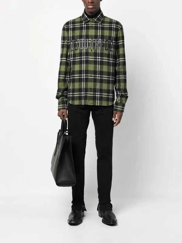 Dsquared2 Plaid-print Flannel Shirt