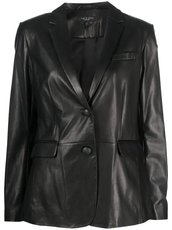 Rag & Bone Charles Single-breasted Leather Blazer