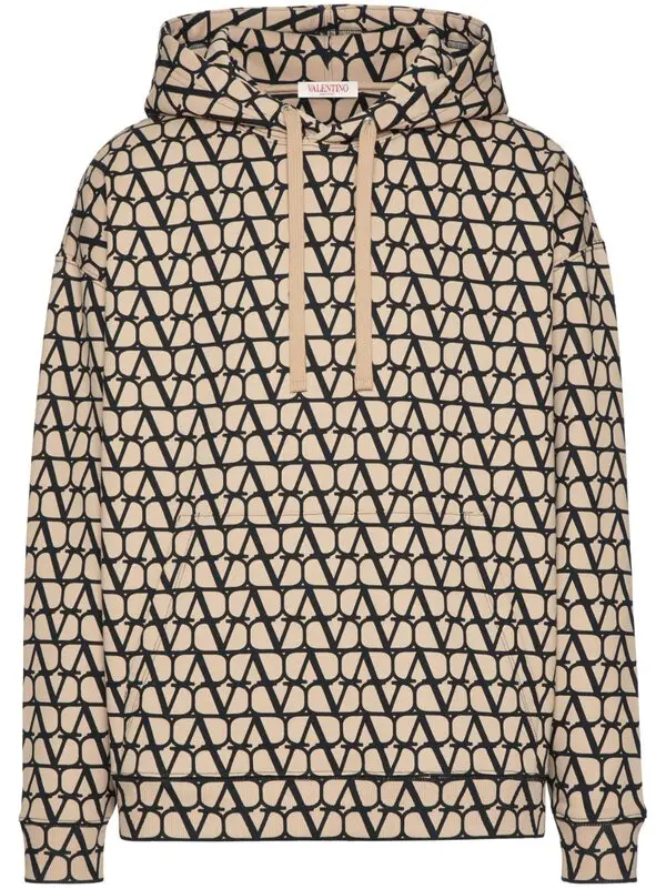 Valentino Garavani Toile Iconographe Cotton Hoodie - Neutrals