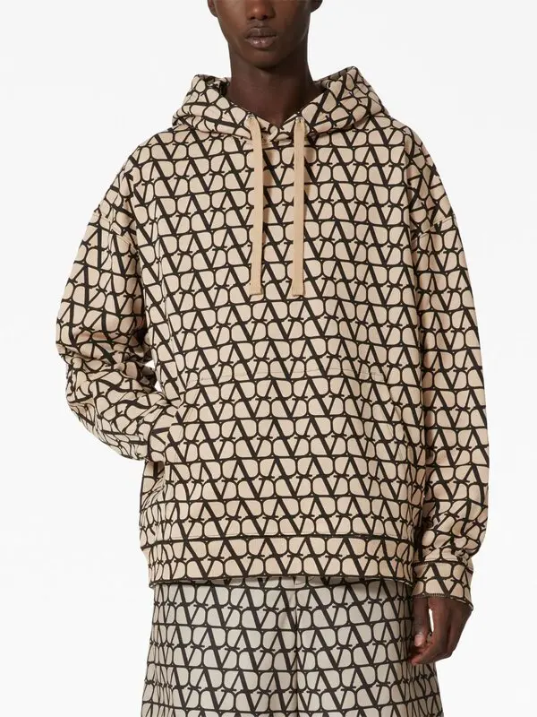 Valentino Garavani Toile Iconographe Cotton Hoodie - Neutrals
