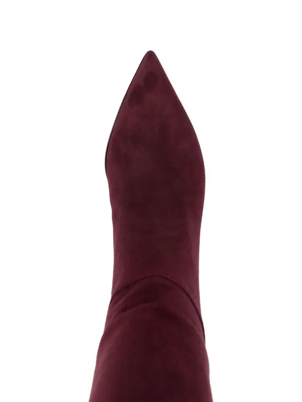 GIANVITO ROSSI Suede Knee-high Boots - Red