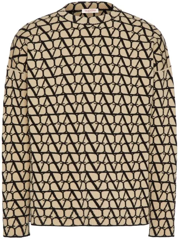 Valentino Garavani Toile Iconographe Wool Jumper - Neutrals