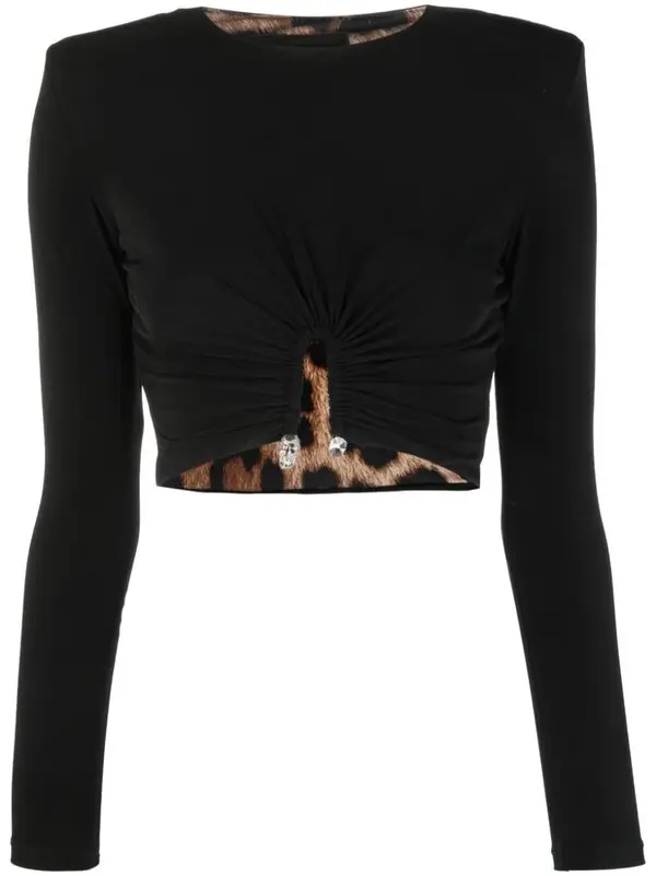 Philipp Plein Gathered Detail Cropped Top