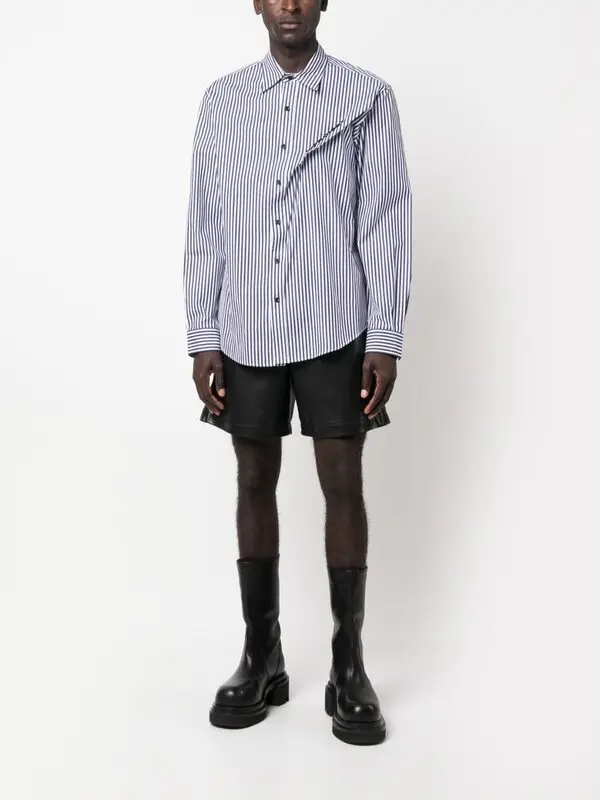Y/project Logo-embroidered Striped Shirt