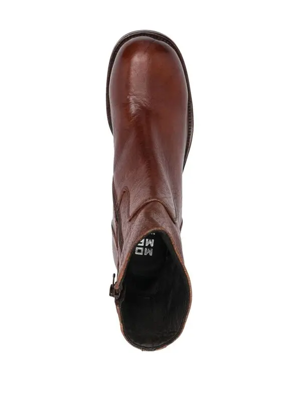 Moma Tronchetto Leather Ankle Boots - Brown