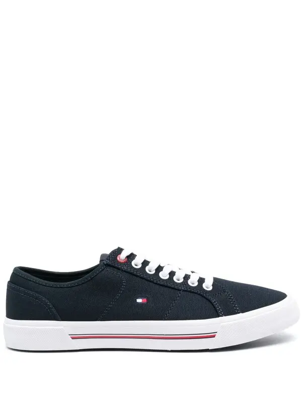 Tommy Hilfiger Signature-detail Low-top Sneakers - Blue
