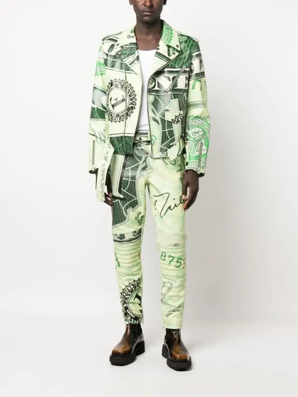 Moschino Leather Straight-leg Trousers