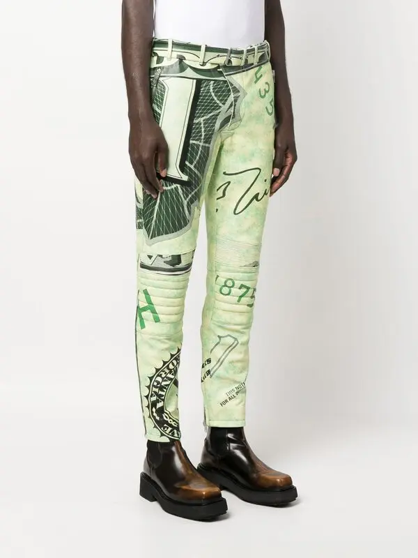 Moschino Leather Straight-leg Trousers
