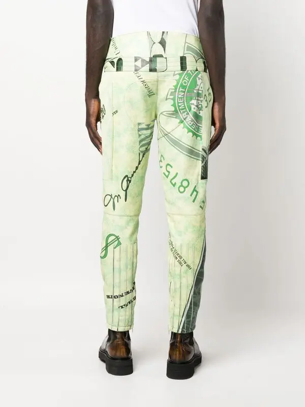 Moschino Leather Straight-leg Trousers