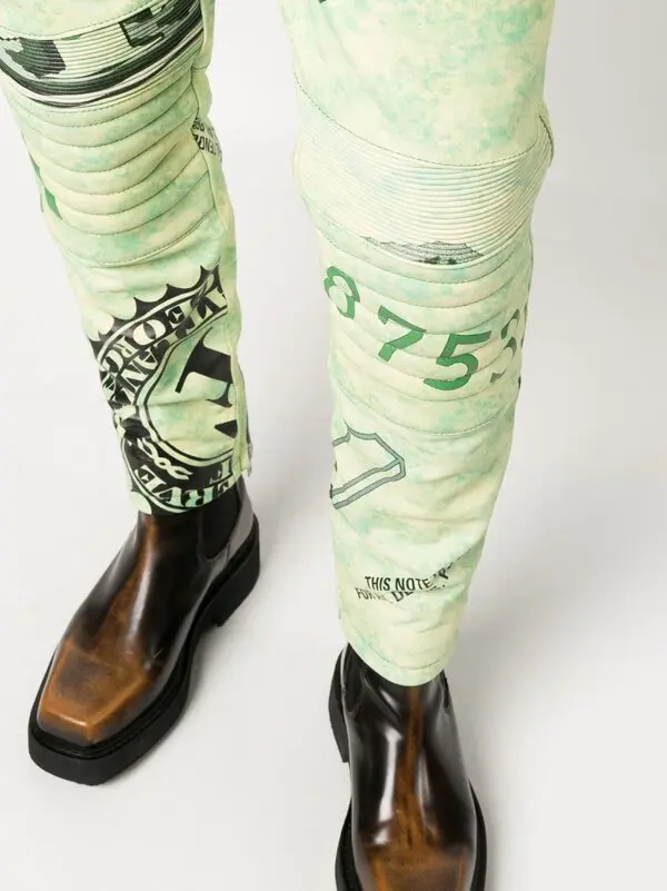 Moschino Leather Straight-leg Trousers