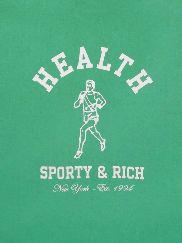 SPORTY & RICH Ny Running Club Cotton Sweatshirt - Green