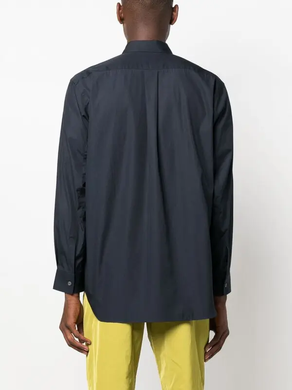 Comme Des Garçons Long-sleeved Cotton Shirt - Blue