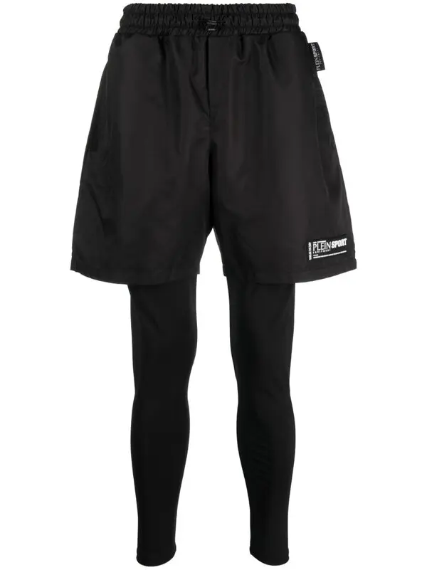 PLEIN SPORT Layered Running Shorts