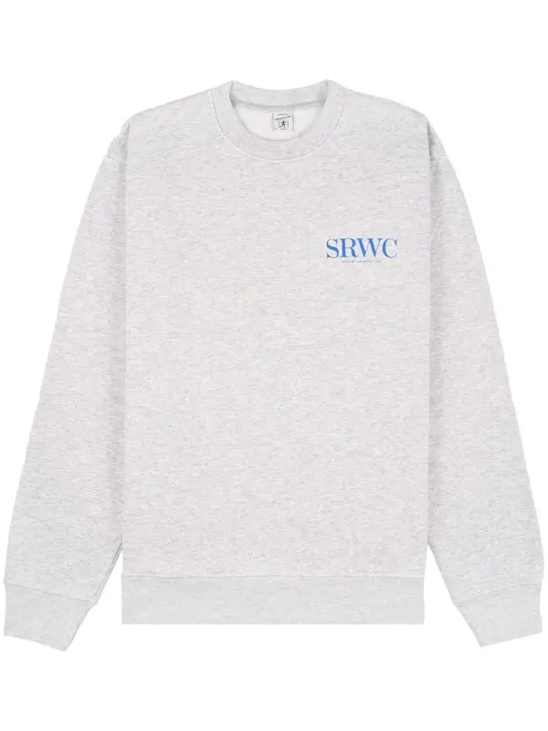 Sporty & Rich Upper East Side Cotton Sweatshirt - Grey