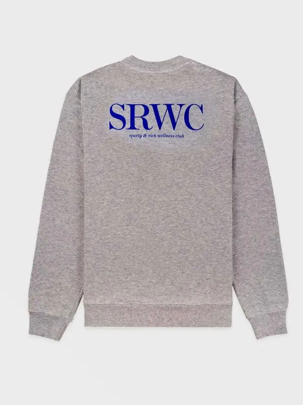 Sporty & Rich Upper East Side Cotton Sweatshirt - Grey