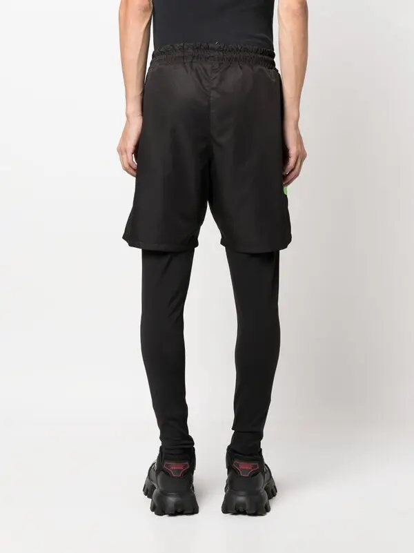 PLEIN SPORT Camouflage-print Layered Legging