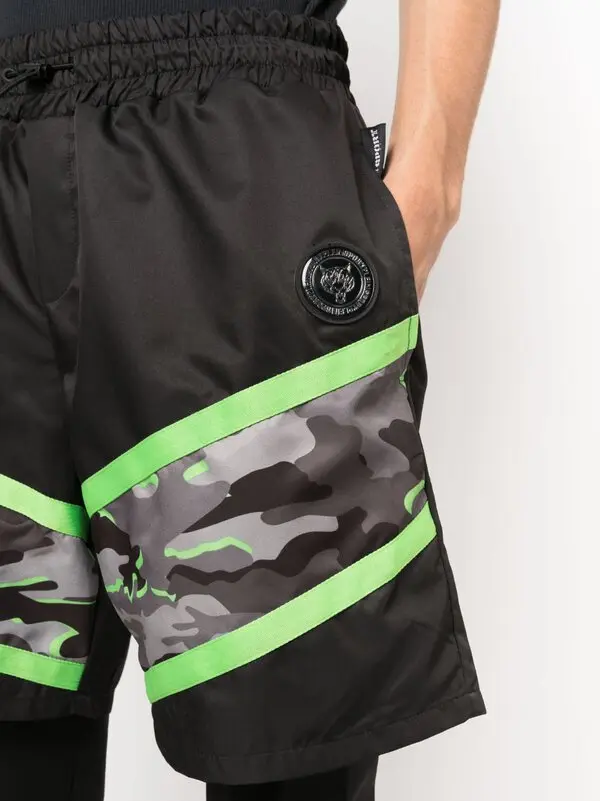 PLEIN SPORT Camouflage-print Layered Legging