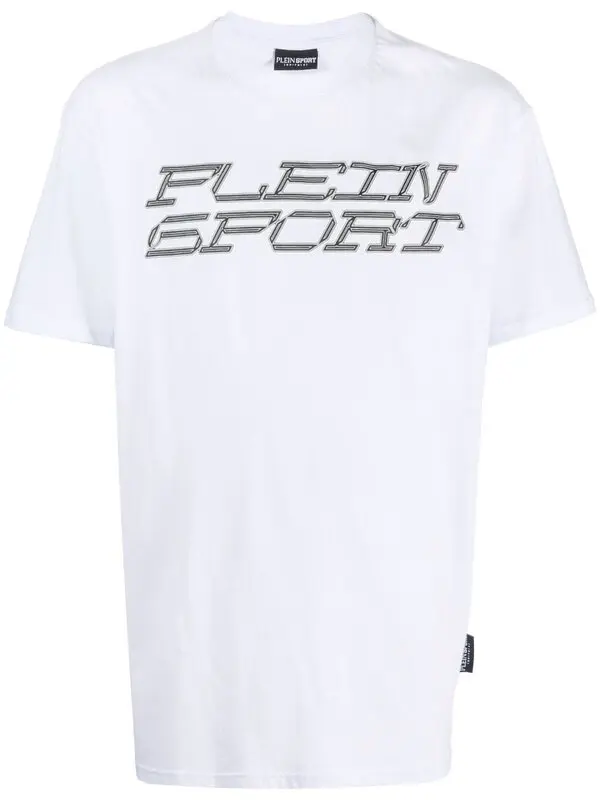 PLEIN SPORT Tiger-print Cotton T-shirt - White