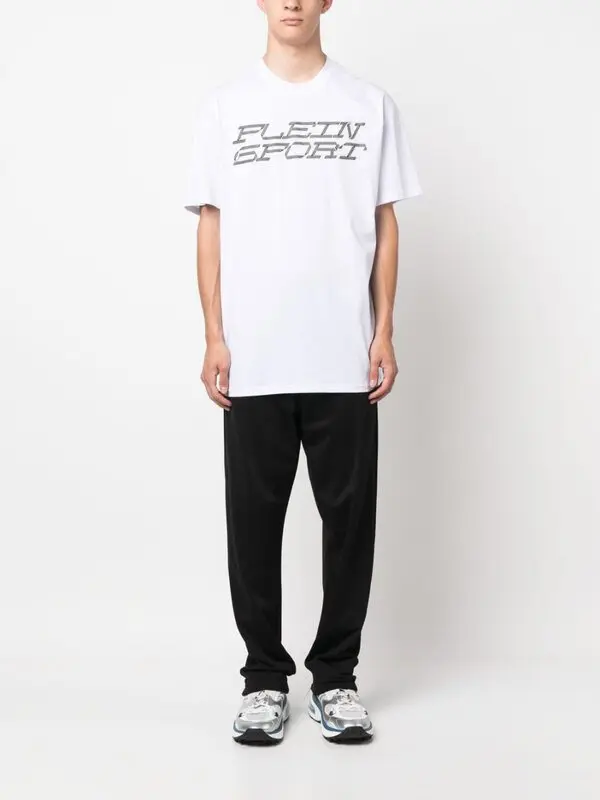 PLEIN SPORT Tiger-print Cotton T-shirt - White