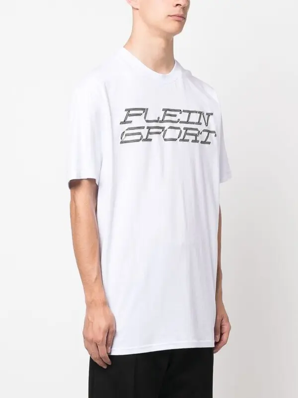 PLEIN SPORT Tiger-print Cotton T-shirt - White