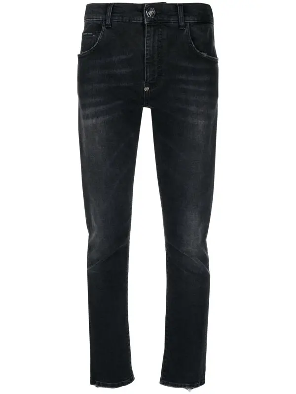 Philipp Plein Stonewashed Straight-leg Jeans