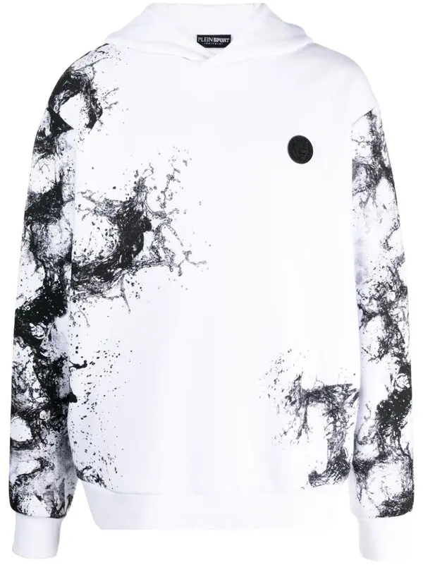 PLEIN SPORT Splash Extreme Cotton Hoodie - White