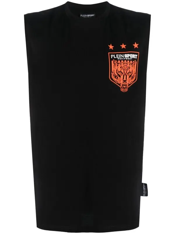 PLEIN SPORT Tiger Crest Edition Vest - Black