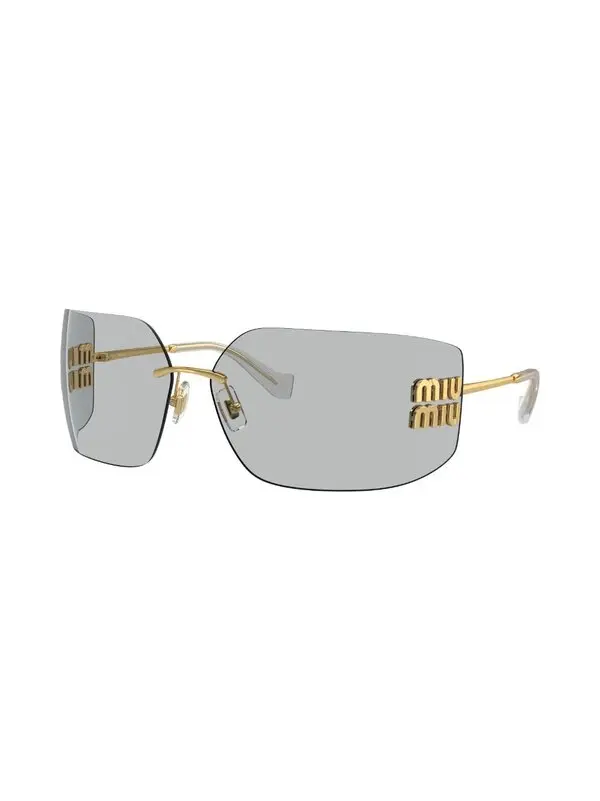 Miu Miu Runway Rimless Sunglasses - Gold