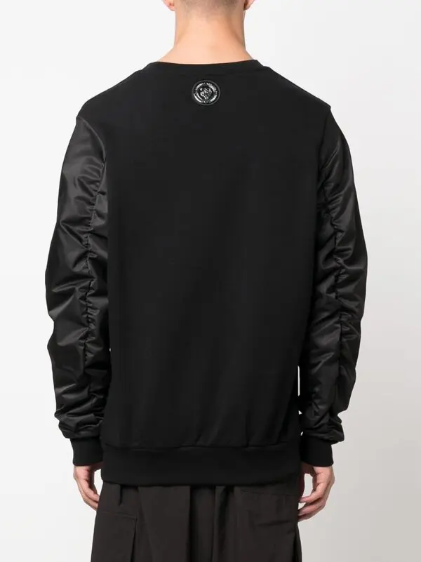 PLEIN SPORT Cotton Sweatshirt With Logo Detail - Black