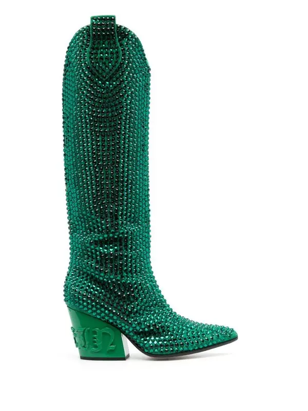 Philipp Plein 75mm Crystal-embellished Boots