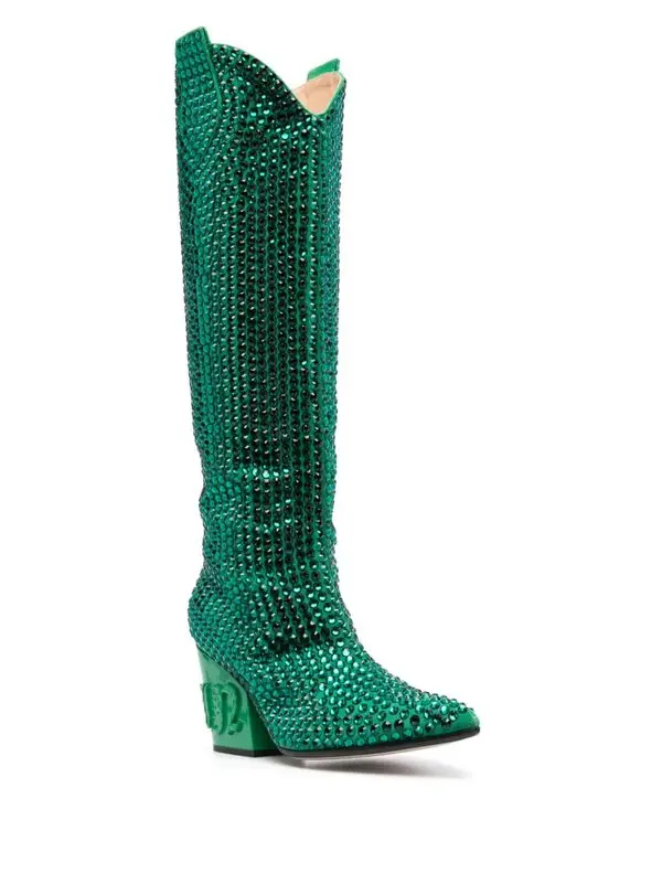 Philipp Plein 75mm Crystal-embellished Boots