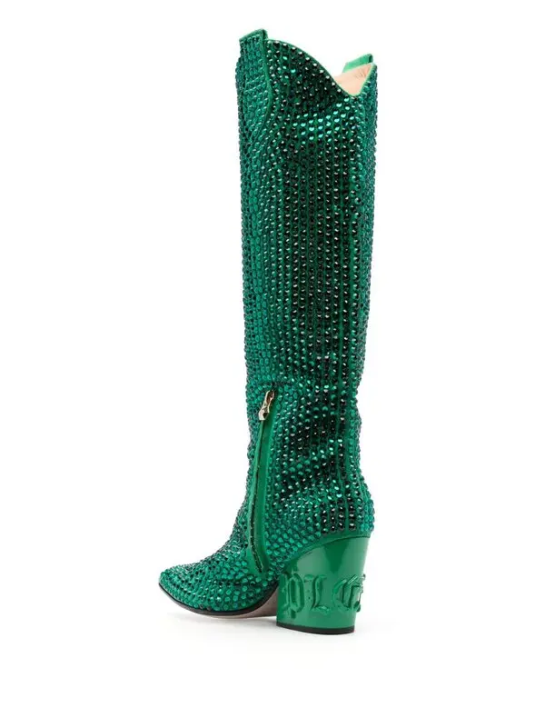 Philipp Plein 75mm Crystal-embellished Boots