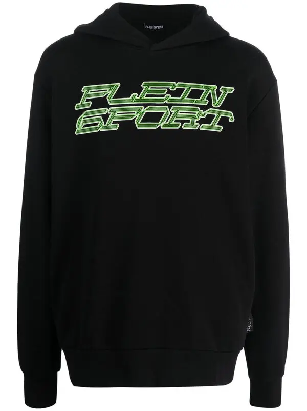 PLEIN SPORT Tiger Logo-print Hoodie - Black