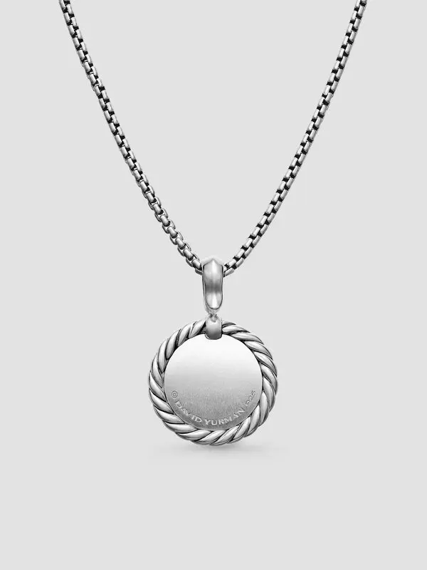 David Yurman Initial Charm Necklace In Sterling Silver - Initial O