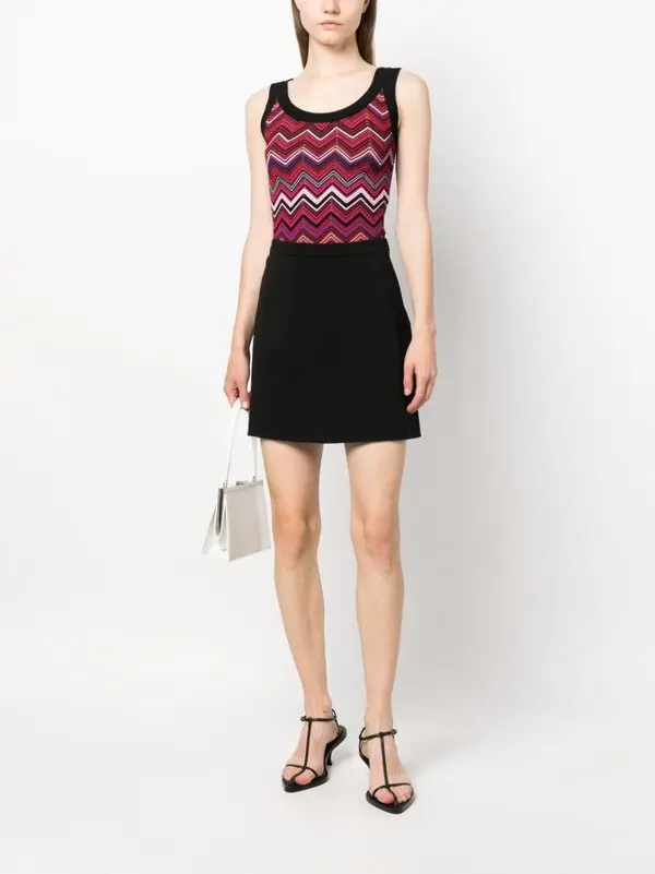 Missoni Zig-zag Pattern Sleeveless Top