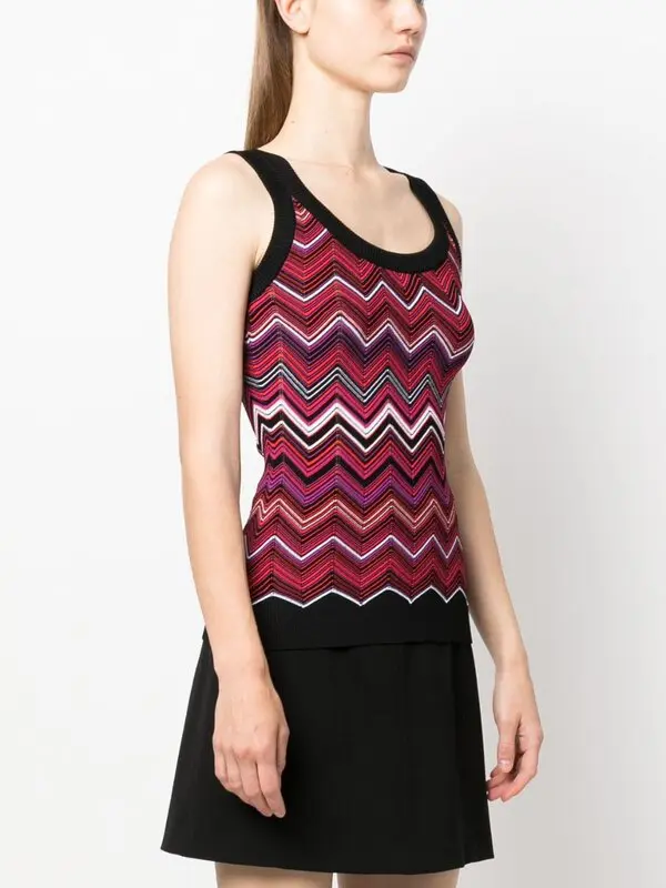 Missoni Zig-zag Pattern Sleeveless Top