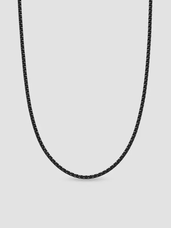 David Yurman Box Chain Necklace In Stainless Steel, 2.7mm
