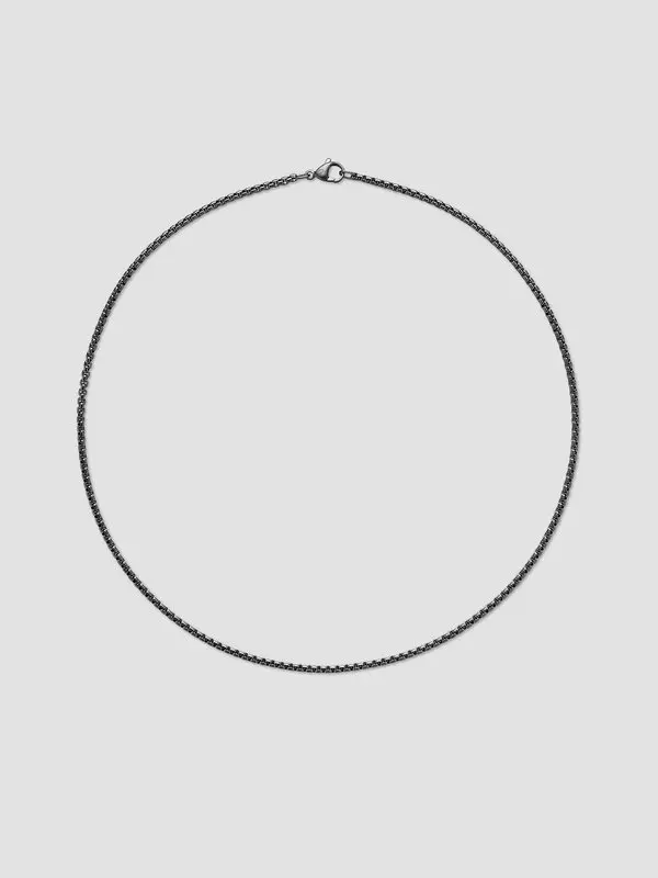 David Yurman Box Chain Necklace In Stainless Steel, 2.7mm