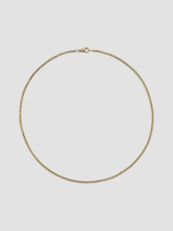 David Yurman Box Chain Necklace In 18k Yellow 2.7mm