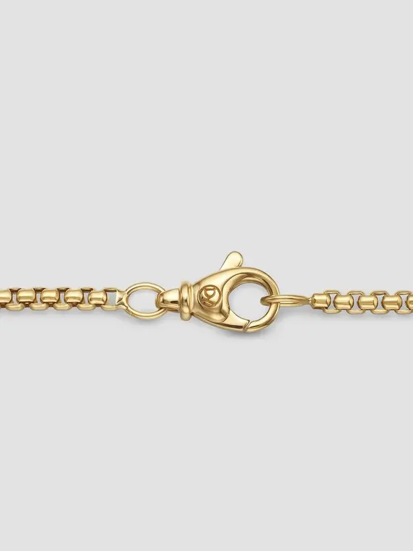 David Yurman Box Chain Necklace In 18k Yellow 2.7mm