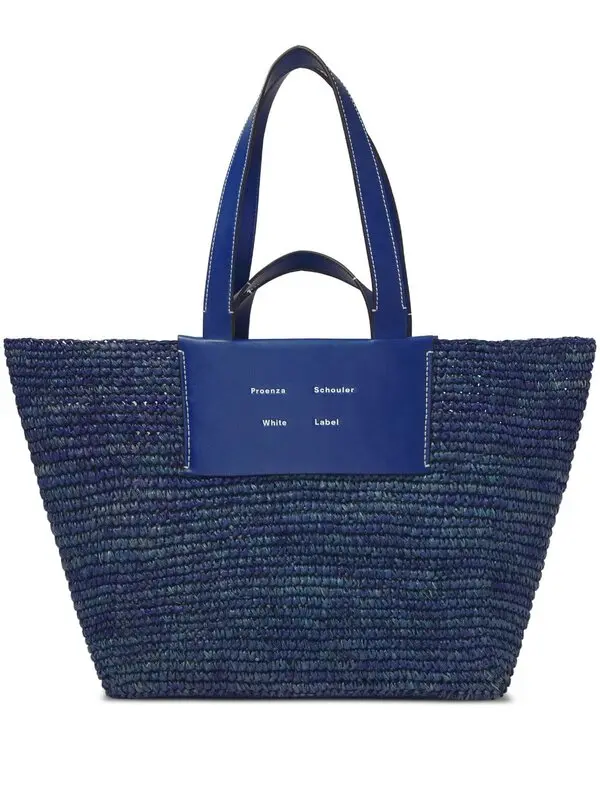 Proenza Schouler White Label Large Morris Raffia Tote Bag - Blue